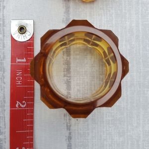 Vintage | Dining | Mcm Glass Amber Napkin Rings Set Of 8 | Poshmark